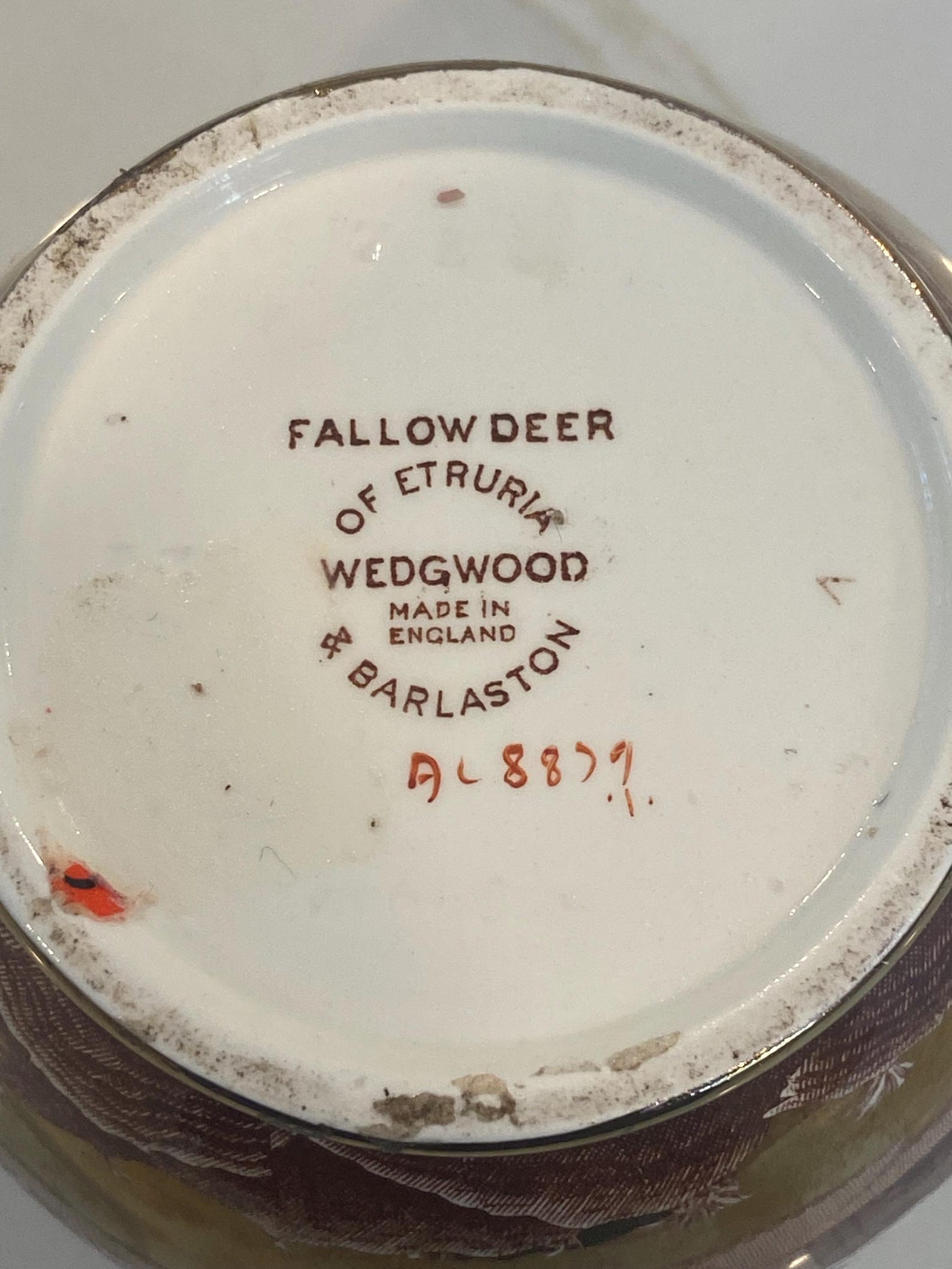 Vintage Wedgewood Fallow Deer Brown & Gold Lusterware Creamer/pitcher ...