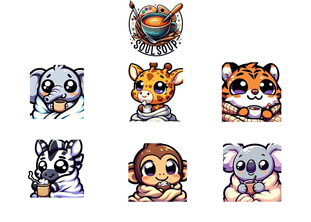 Cozy Wildlife Emote Bundle | Cozy Digital Emotes for Streamers and ...