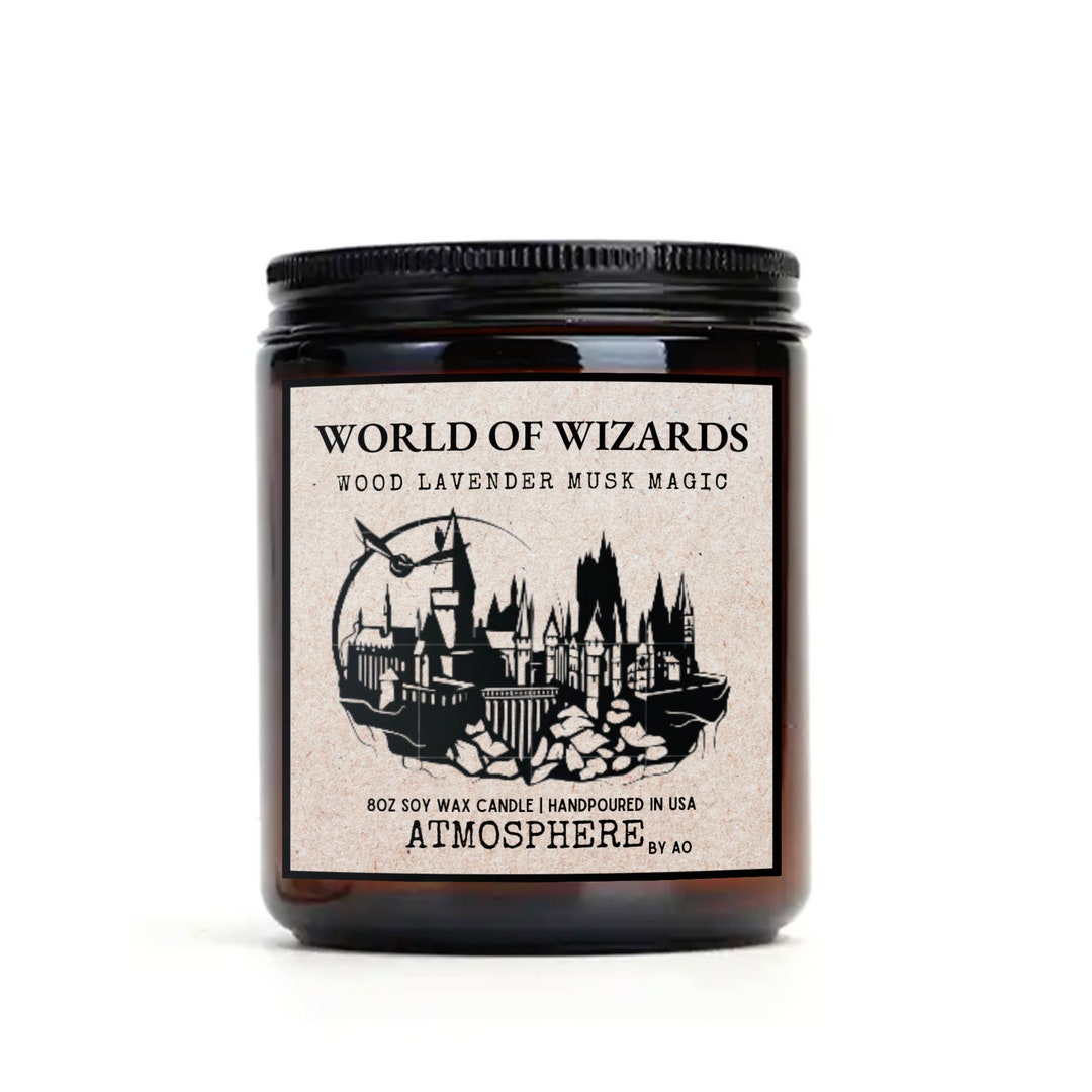 World of Wizards Book Inspired 100% Soy Wax Vegan Candle, Book Nerds ...
