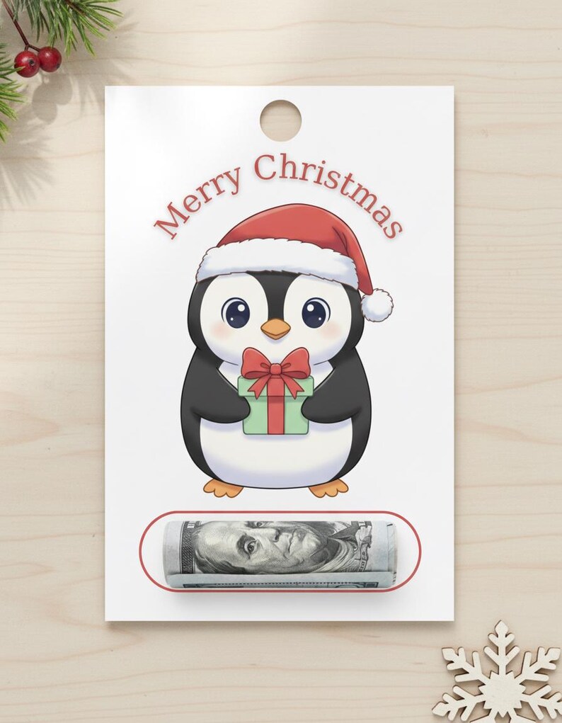 Printable Christmas Money Cards Set of 5 | Holiday Cash Gift for Kids ...