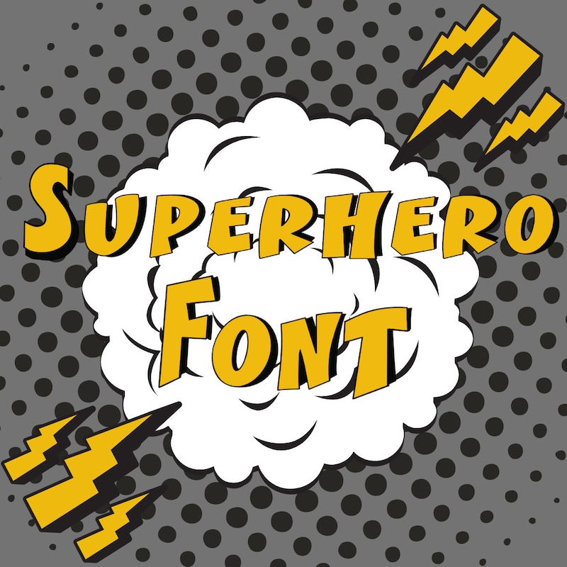 Super Hero Font - Etsy