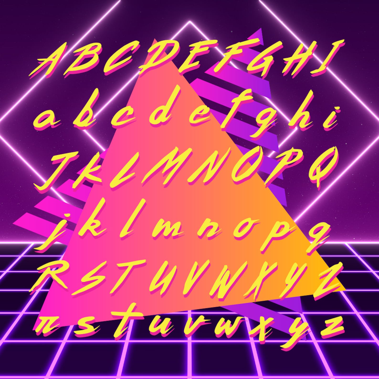 Synthwave, 80s Font, Logo Font, Modern Font, Branding Font, 80s ...