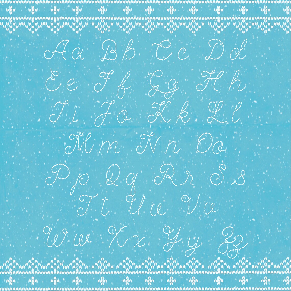 Knitting Yarn Font Cozy Vintage Typeface for Holiday Crafts Knitting ...