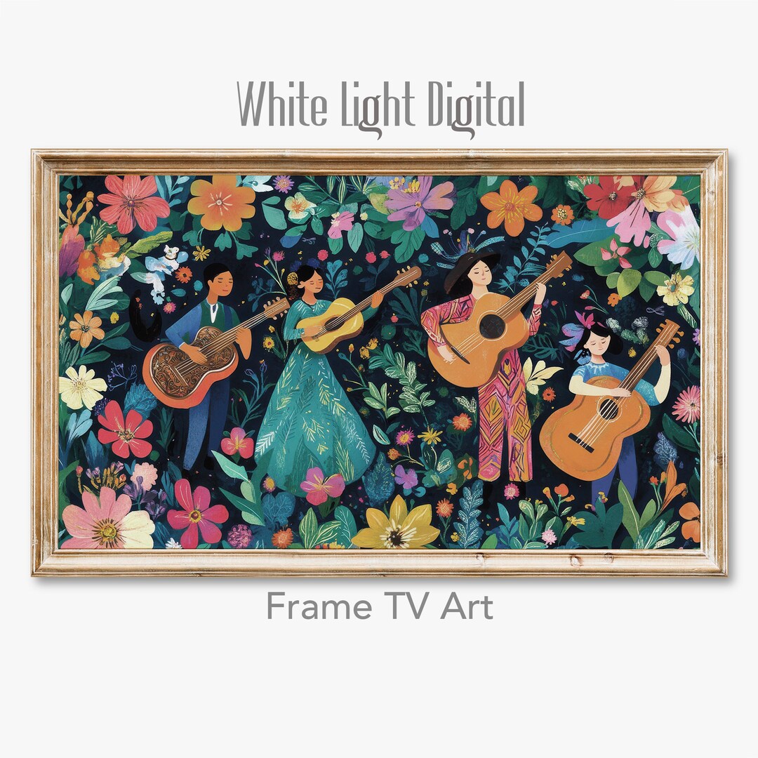 Mexican Art for Tv Frame, Samsung Frame Tv Art Cinco De Mayo, Floral ...