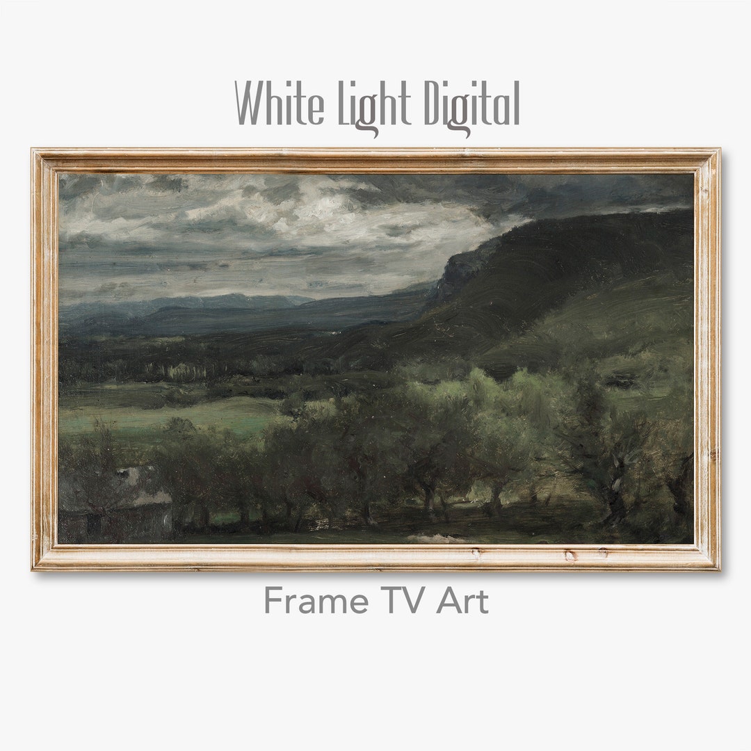 Vintage Landscape Painting Frame Tv Art, Spring Landscape Art for Tv ...