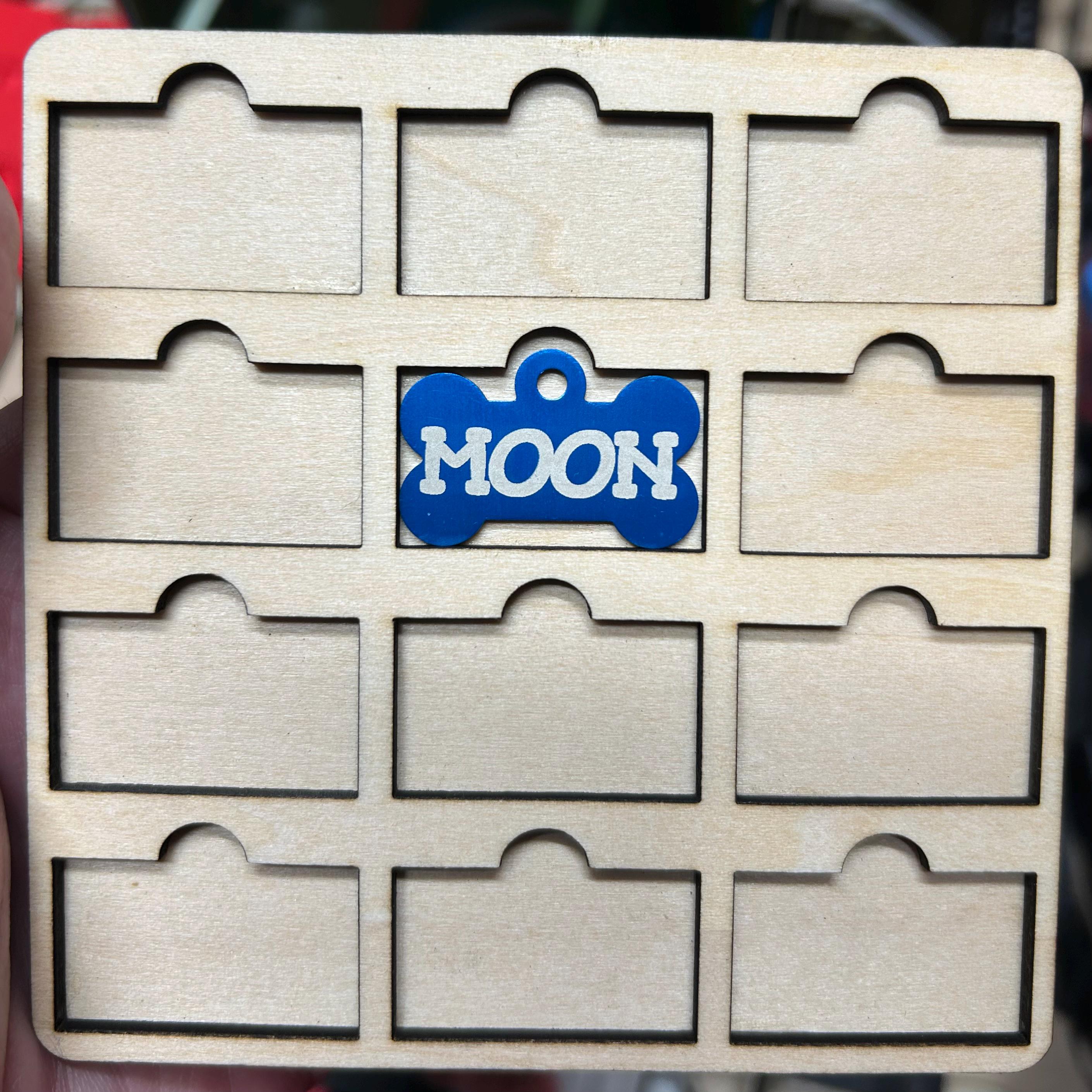 DIY 12x Hanging Dog Tag Jig for the Xtool F1, Laser Cut From 1/8 Inch ...