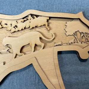 Tiger Laser Cut Files. Digital Files to Create a Five Layer Tiger With ...