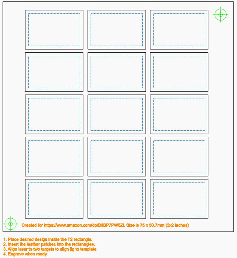 DIY Leatherette Patch Jig: 15 Template, Laser Cut Wood (digital Files ...
