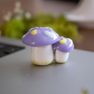 Cute Mushroom Pet Desk Buddy Clay Mushroom Figure Mushroom Desktop ...