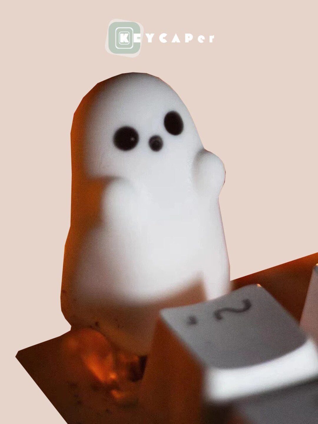 Cartoon Ghost Translucent Keyboard Keycaps Cute Esc Key Personalized ...