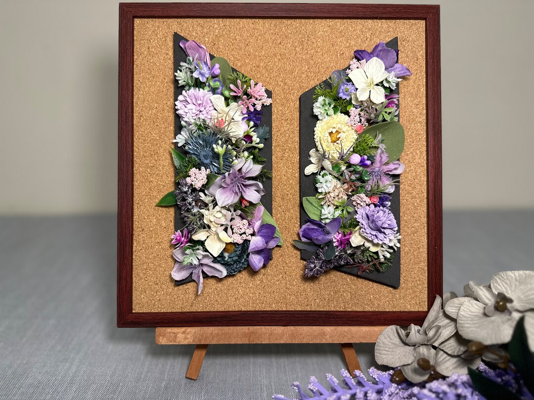 BTS Logo Flower Frame | Bts Decoration | Bts Art | Bts Merch | Bts Gift ...
