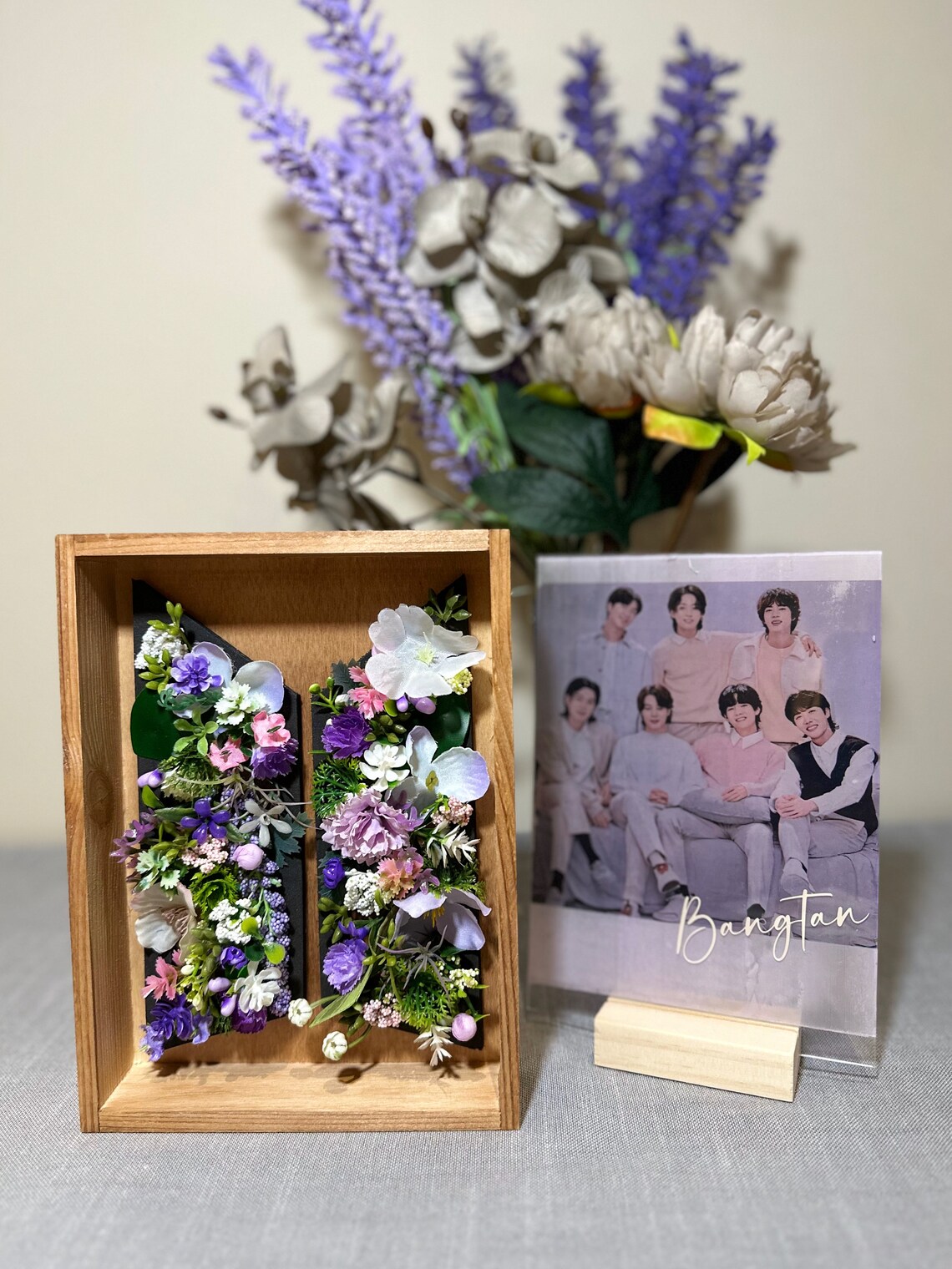 BTS Logo Flower Shadow Box Bts Decoration Bts Art Bts Merch Bts Gift ...