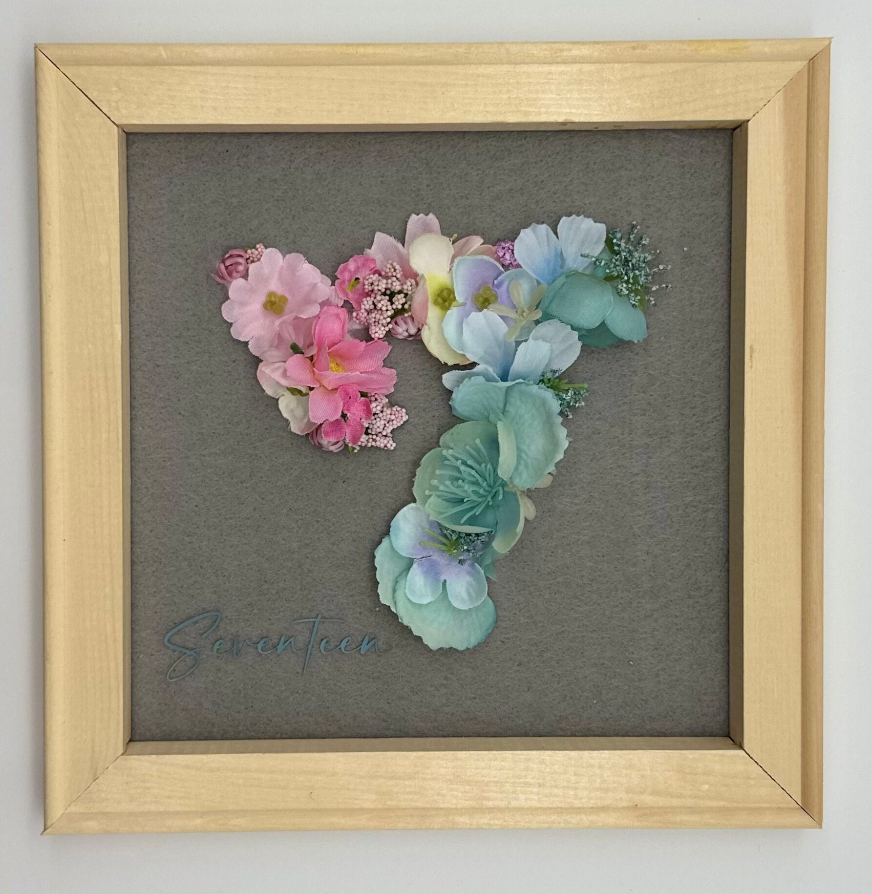 SEVENTEEN Logo Flower Frame | Seventeen Decoration | Seventeen Art ...