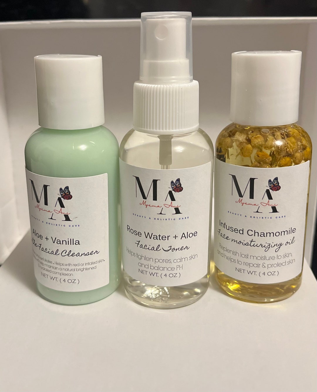 Facial Gift Set/facial Cleanser/rose Toner/face Moisturizer/face Oil ...