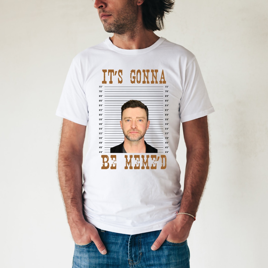 Justin Timberlake Mugshot T-shirt,its Gonna Be Meme’d, JT Concert Shirt ...