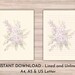 Floral Writing Paper: Watercolor Lilac Stationery, Lined & Unlined ...