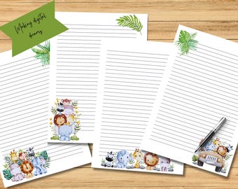 Printable Writing Paper With Horses Lined Unlined Journal Page ...
