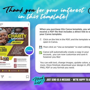 Editable NGO Charity Fundraisers Flyer Canva Template, Non-profit Event ...