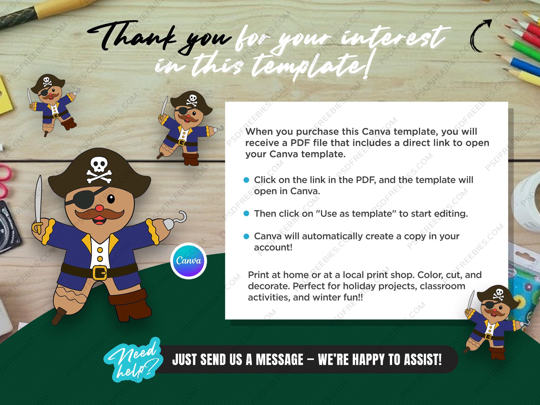 Pirate Gingerbread Man in Disguise, Pirate Costume Gingerbread ...