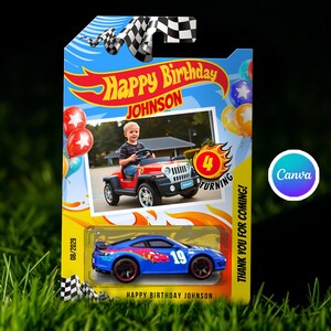 Editable Birthday Toy Car Packaging, Car Wheels Favor Template ...