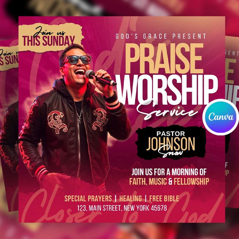 Sunday Church Invite Card - Etsy