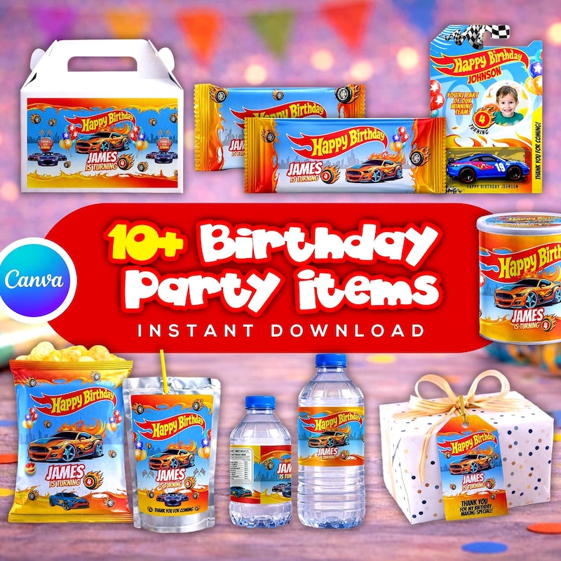 Car Theme Kids Party Bag - Etsy