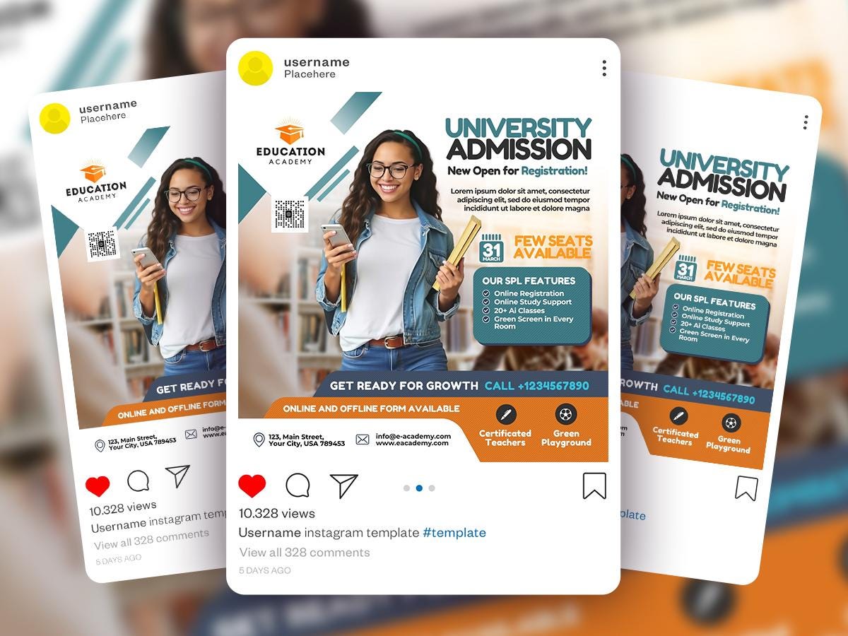 Editable School University Promotion Flyer Canva Template, Digital ...