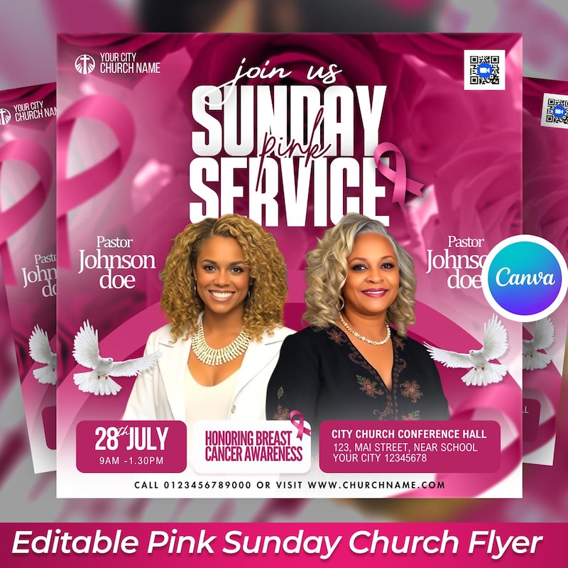 Breast Cancer Awareness Pink Out Flyer - Etsy