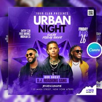 Editable Club Flyer Canva Template - Vibrant Rasta Rhythms Night Event ...