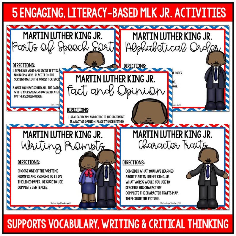 MLK Day Activities for Grades 3–5 | Martin Luther King Jr Literacy ...