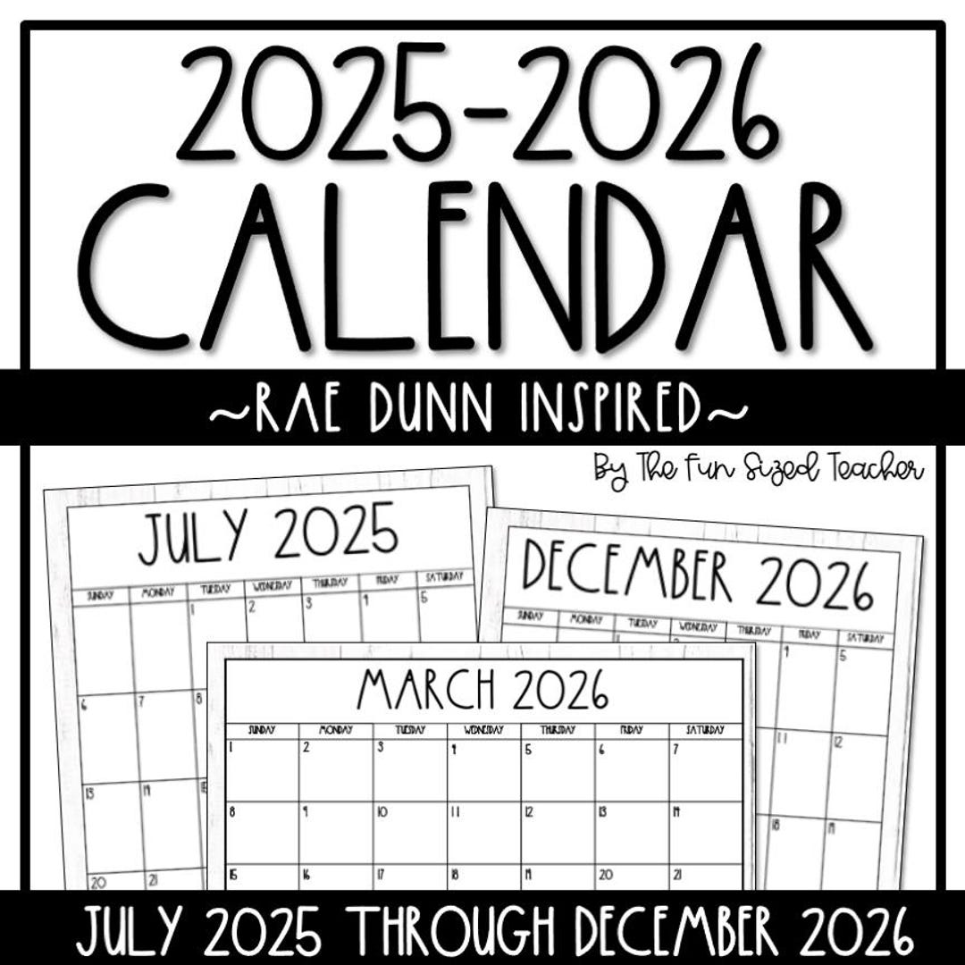 2025-2026 Rae Dunn Inspired Calendar - Etsy