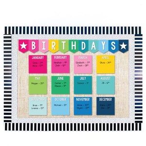 Birthday Display Bulletin Board Kit EDITABLE Classroom Decor - Etsy