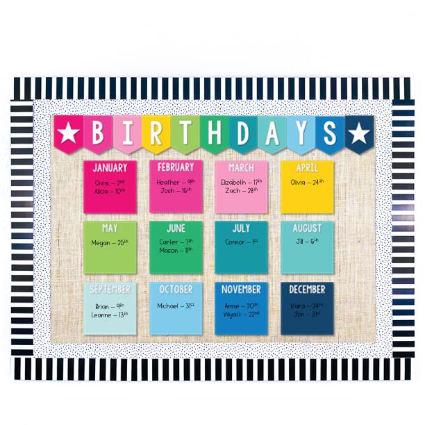 Birthday Display Bulletin Board Kit EDITABLE Classroom Decor - Etsy