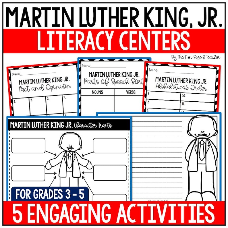 MLK Day Activities for Grades 3–5 | Martin Luther King Jr Literacy ...