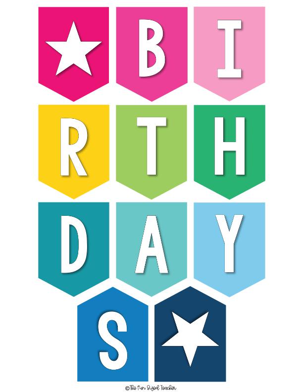 Birthday Display Bulletin Board Kit EDITABLE Classroom Decor - Etsy