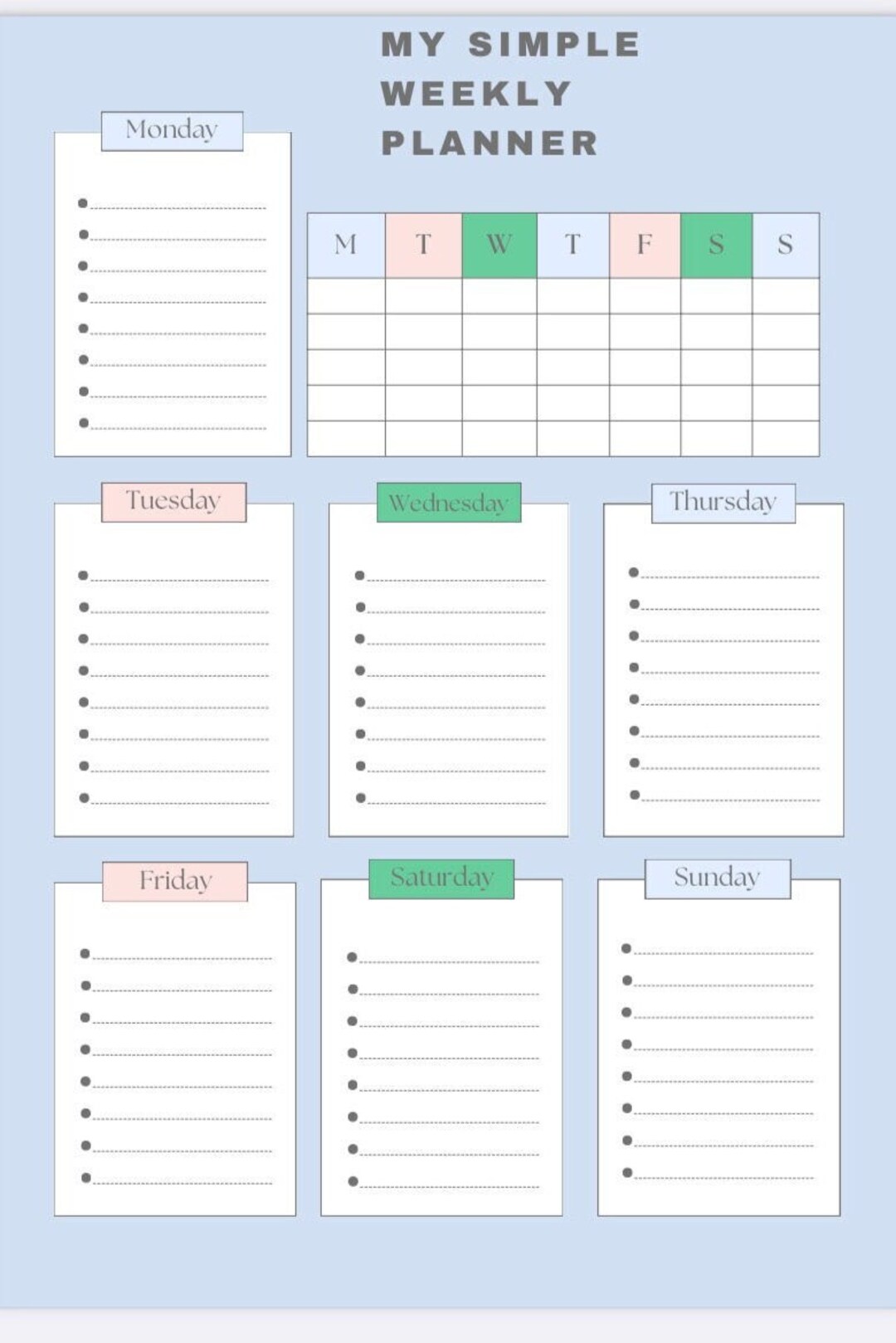 Daily to Do List Printable, Instant Download, Minimal Productivity ...