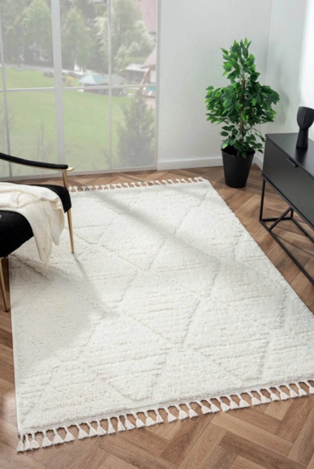 Scandinavian Area Rug Bohemian Living Room Rug Decorative - Etsy