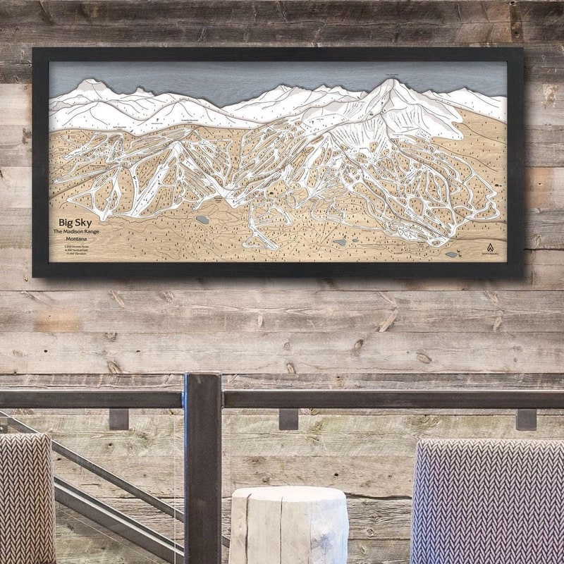 Wood Map of Big Sky - Etsy