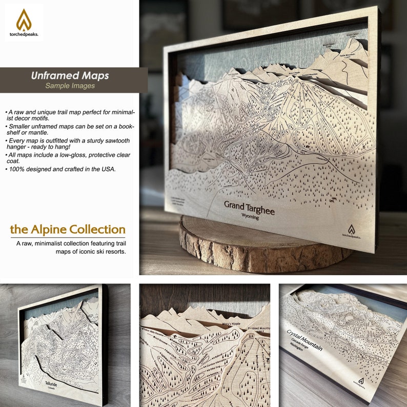 3D Wolf Creek, Colorado Ski Trail Map Art 3D Wood Ski Resort Art ...