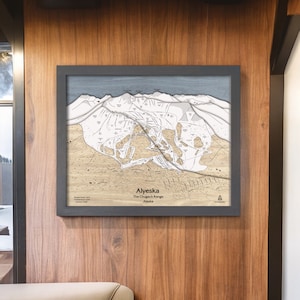 Custom Ski Resort Map Art 3D Wood Ski Map Wall Art, Unique Gift for ...