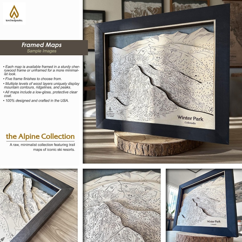 Alta, Utah Ski Trail Map Art | Ski Wall Art, Wooden Ski Map Art ...