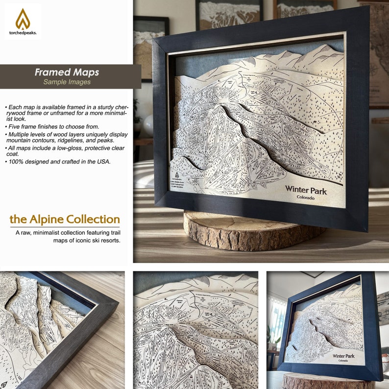 Wintergreen, VA Ski Trail Map Art | Ski Slope Mountain Art, Engraved ...