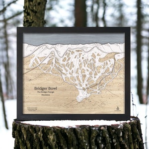 Custom Ski Resort Map Art 3D Wood Ski Map Wall Art, Unique Gift for ...