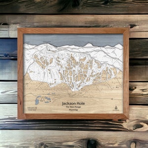Custom Ski Resort Map Art 3D Wood Ski Map Wall Art, Unique Gift for ...