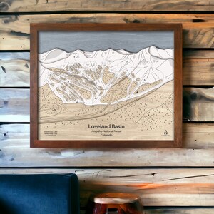 Custom Ski Resort Map Art 3D Wood Ski Map Wall Art, Unique Gift for ...