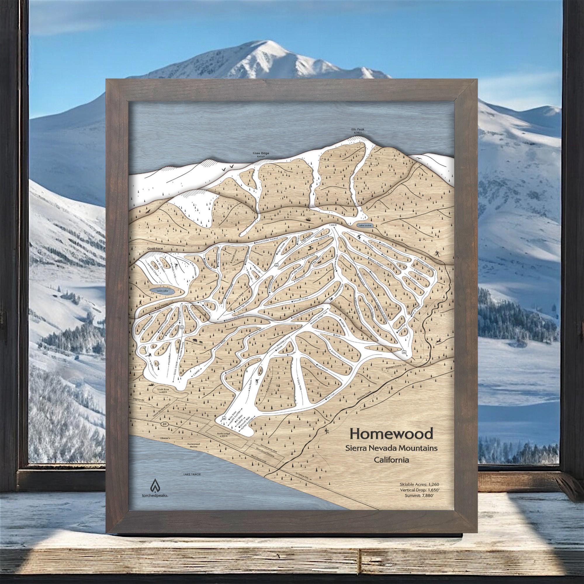 Homewood Ski Map, CA Ski Trail Map | Homewood Mountain Lake Tahoe ...