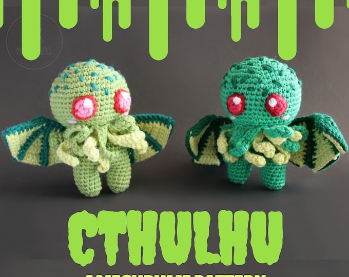 Crochet Pattern for Cthulhu, Sitting Kawaii Cthulhu, MTP Designs ...
