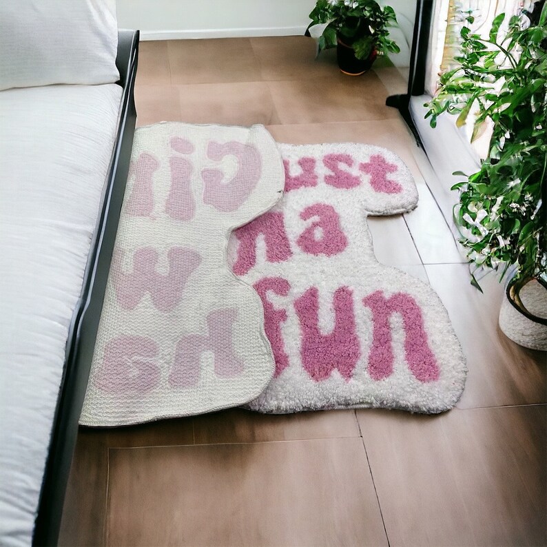Girls Just Wanna Have Fun Tufted Rug, Tufted Rug, Home Decor, Handmade ...
