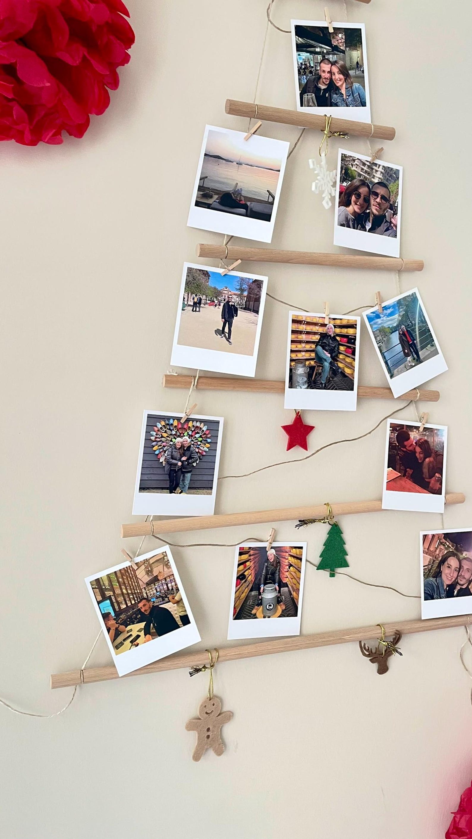 DIY Photo Christmas Tree, Christmas Tree With Polaroid Photo, Felt ...
