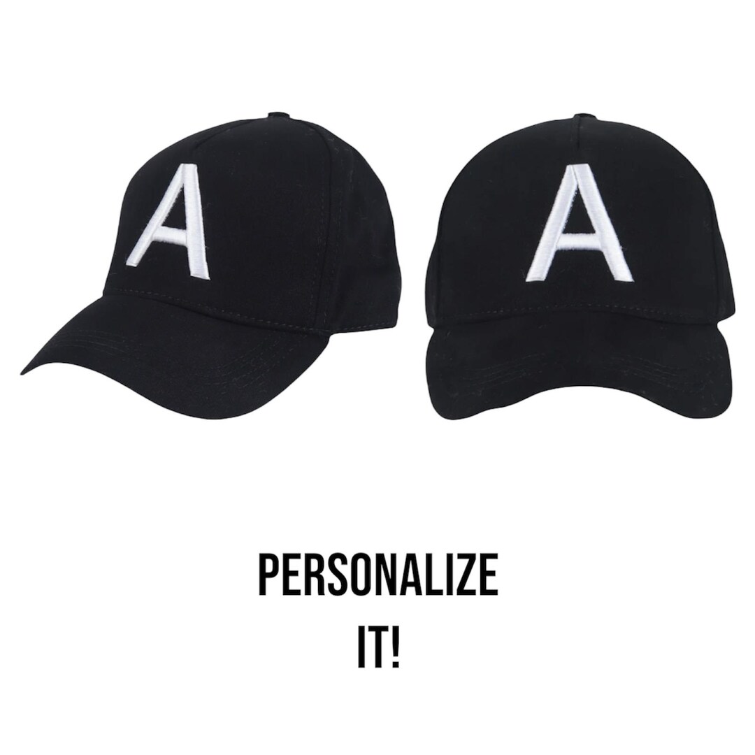 Personalized Cap - Custom Embroidered Initials, Cotton Cap, Embroidered ...